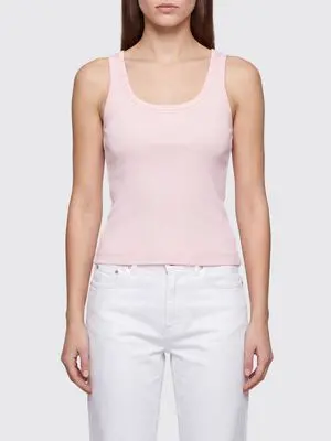 Casablanca U-neck Slim Fit Stretch Cotton Tank Top With Contrast Logo