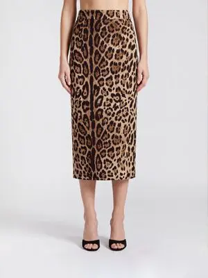 Dolce & Gabbana Leopard Print Pencil Skirt