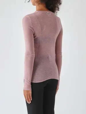 Pinko Slim Fit Crewneck Jumper With Sequin Embroidery - Pink