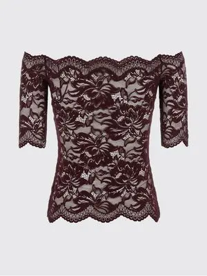 Rabanne Off-the-shoulder Lace Top - Violet