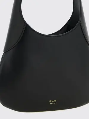 Khaite Joan Smooth Calfskin Leather Shoulder Bag - Black