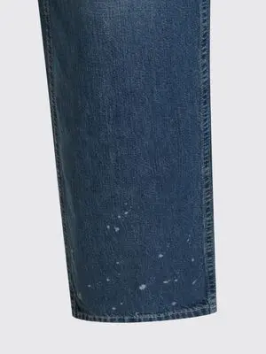 MAISON MARGIELA Straight Fit Abstract Print Cotton Denim Jeans