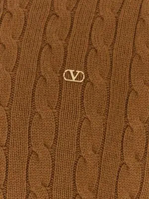 Valentino Garavani Vlogo Signature Pure Cashmere Crewneck Jumper - Hazel