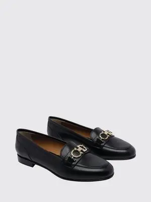 FERRAGAMO Bax Smooth Calfskin Loafers With Gancini Ornament