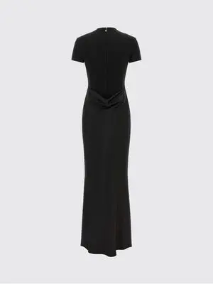 ROTATE BY BIRGER CHRISTENSEN Short-sleeved Sheath Midi Dress In Recycled Polyester Crêpe