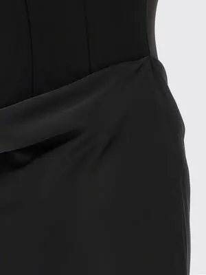 ROTATE BY BIRGER CHRISTENSEN Short-sleeved Sheath Midi Dress In Recycled Polyester Crêpe