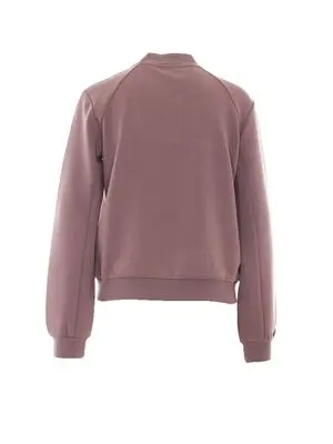 Liu Jo Zip-up Sweatshirt With Rhinestone Logo - Pink