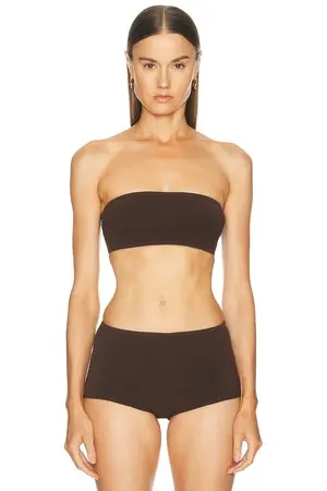 SRG Adelynn Knit Bandeau Bra - Chocolate Brown