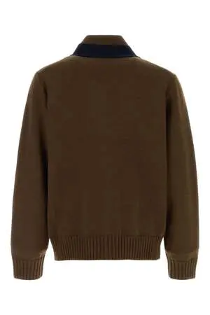 Sacai Wool Cardigan With Shawl Collar