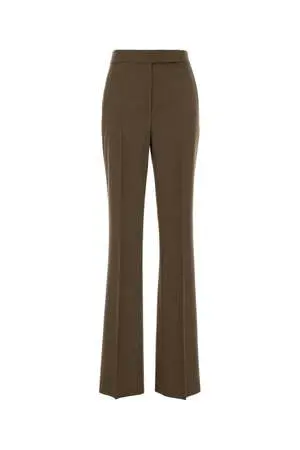 Max Mara Khaki Wool Calte Pant - Green