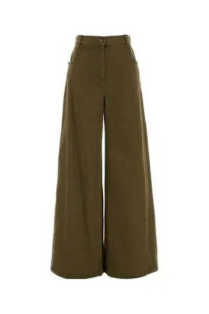 Max Mara Army Denim Alamaro Wide-leg Jeans - Green