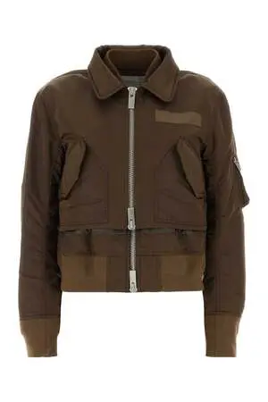Sacai Nylon Bomber Jacket - Brown