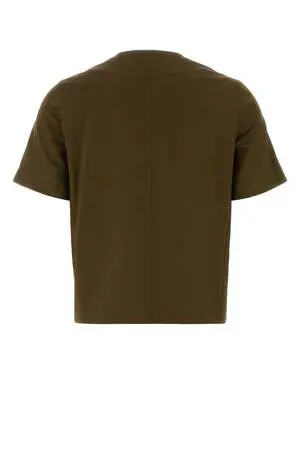 Max Mara Olive Stretch Cotton Zanzara Blouse