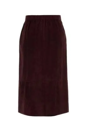 Max Mara Suede Skirt - Red