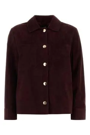 Max Mara S Grape Suede Abisso Jacket