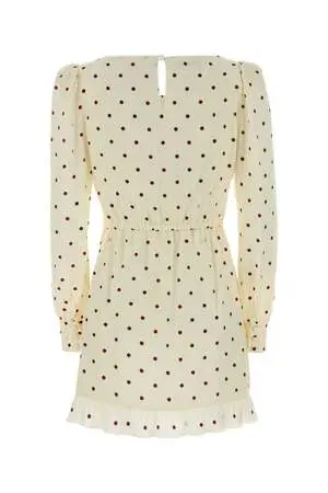 Alessandra Rich Printed Silk Mini Dress - Multicolor