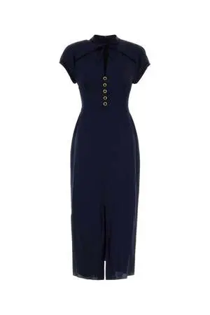 Alessandra Rich Silk Dress - Blue