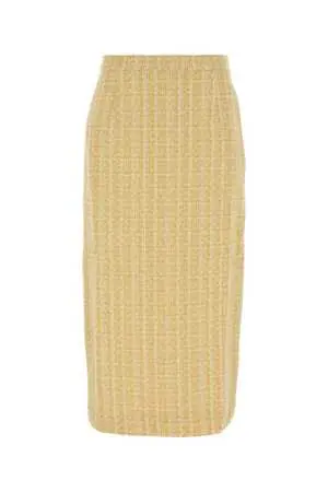Alessandra Rich Tweed Skirt - Yellow