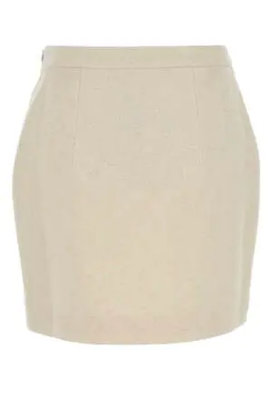 Alessandra Rich Cream Tweed Mini Skirt