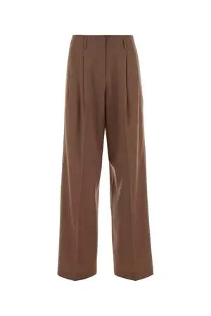 GOLDEN GOOSE Antiqued Wool Wide-leg Pant - Pink
