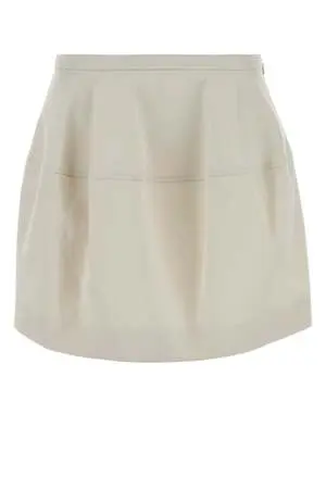 Loewe Ivory Cotton Blend Skirt - White