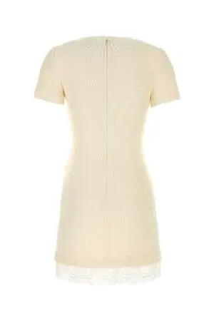 SELF-PORTRAIT Ivory Boucle Mini Dress