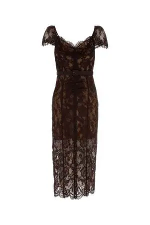 SELF-PORTRAIT Lace Dress - Brown