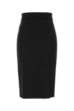 Andamane Stretch Gabardine Skirt - Black