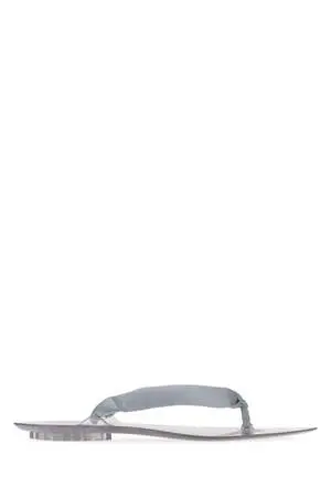 Alaïa ALAIA Fabric Thong Slippers Silver