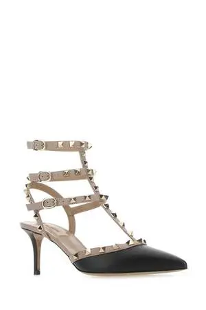 Valentino Garavani Two-tone Leather Rockstud Pumps