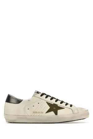 GOLDEN GOOSE Ivory Leather Super Star Classic Sneakers - White