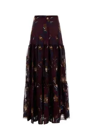 Etro Embroidered Chiffon Skirt