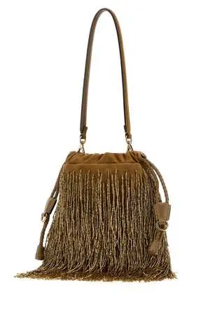 Etro Biscuit Suede Small Kalispera Bucket Bag