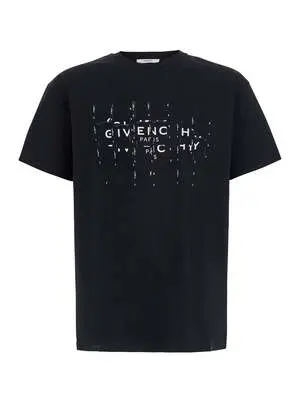 Givenchy T-shirt Regular Fit With Round Collar And Short Sleeves In Cotton For - Black