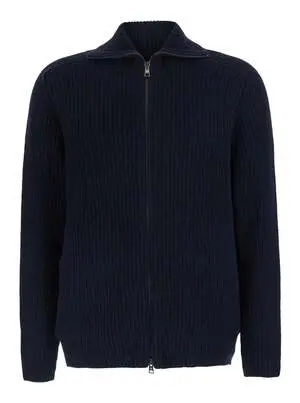 Tagliatore Full Zip Hoodie Blue