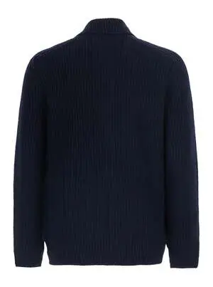 Tagliatore Full Zip Hoodie Blue