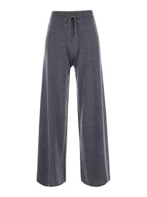 LISA YANG Sofi Trousers With Elegant Details In Grey Cashmere For - Gray
