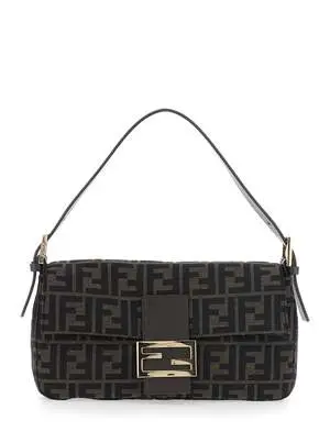 Fendi Baiguette Ff Jacquard - Brown