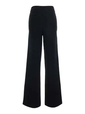 Max Mara Baldo Pants With Pockets And Zip Closure, Tech Fabric, Black