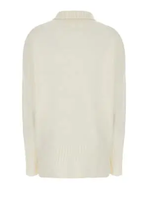 LISA YANG Heidi Cashmere V-neck Sweater - White
