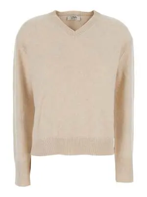 Max Mara S Fata Sweater With V-neck And Long Sleeves In Beige For - Multicolor