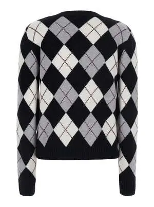 LISA YANG Antoni Argyle V-neck Cashmere Sweater - Multicolor