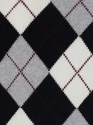 LISA YANG Antoni Argyle V-neck Cashmere Sweater - Multicolor