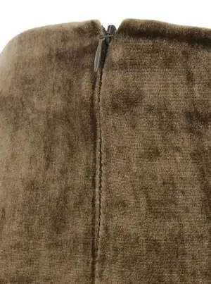 P.a.r.o.s.h Velvet Wide Leg Pants - Brown