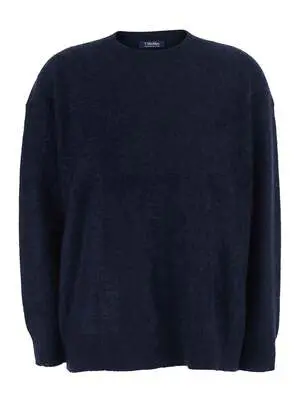 Max Mara S Maria Sweater With V-neck And Long Sleeves In Blue For - Multicolor