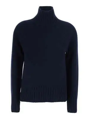 Max Mara Wool Round Neck Long Sleeve Sweater - Multicolor