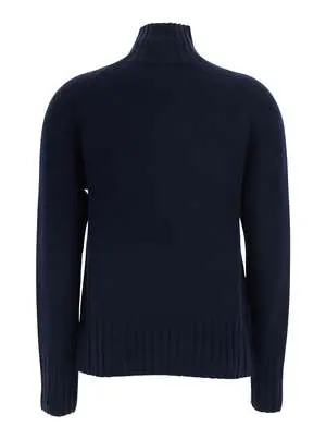 Max Mara Wool Round Neck Long Sleeve Sweater - Multicolor