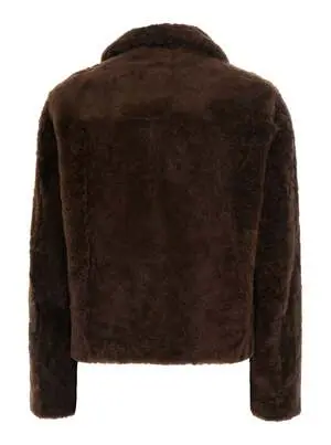 Brunello Cucinelli Cropped Double Breasted Shearling