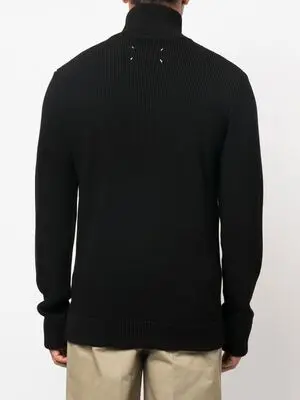 MAISON MARGIELA Ribbed Knit Cardigan With Zip