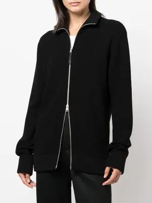 MAISON MARGIELA Ribbed Knit Cardigan With Zip
